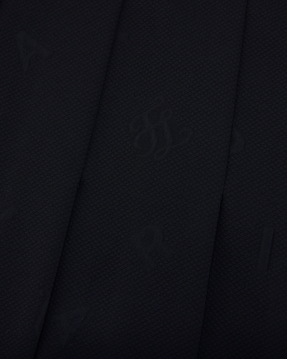 Lettering jacquard pleated skirt - Black – Fairliar USA