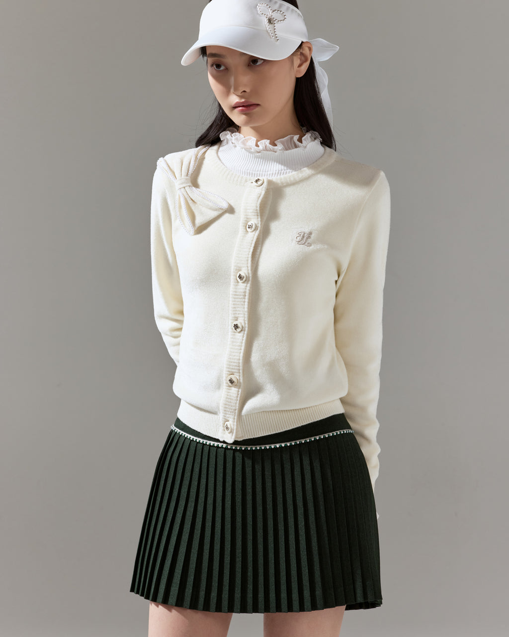 Big Ribbon Point Cardigan (Cream) – Fairliar USA